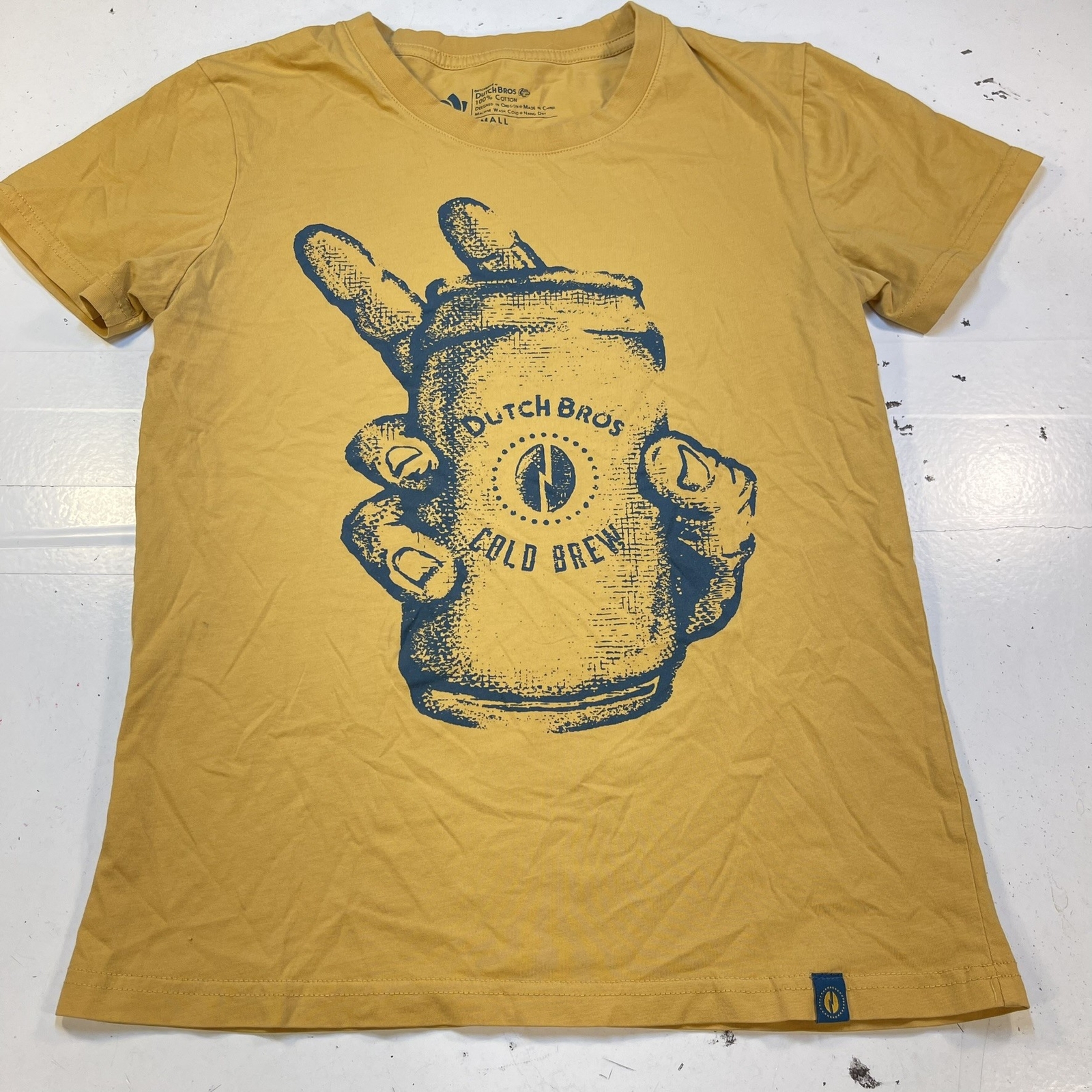 DUTCH BROS COFFEE SHOP COLD BREW PEACE SIGN TEE T SHI… - Gem