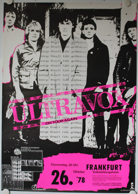 Ultravox in Concert, Poster, Plakat, Konzert, Live, Tour, Frankfurt/M ...