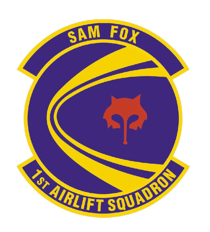 12" 1ST AIRLIFT SQUADRON SAM FOX SQUADRON MILITARY STICKER DECAL USA ...