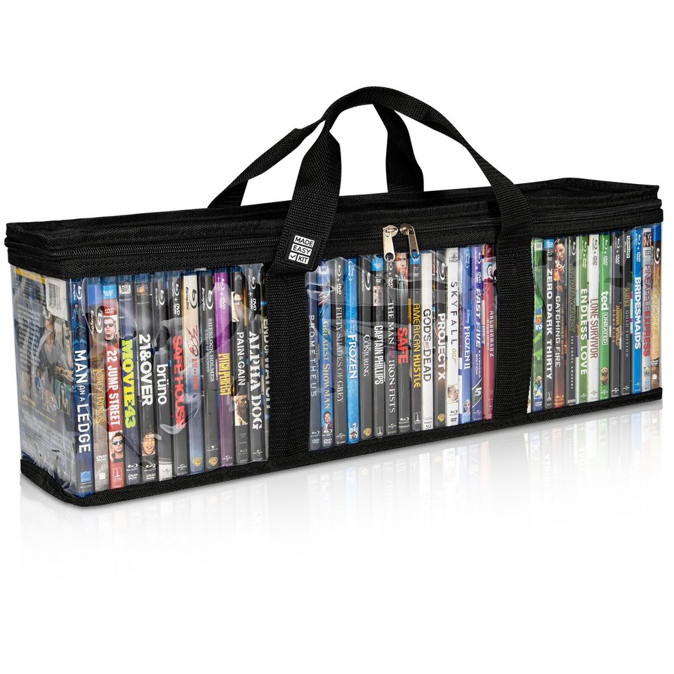 Made Easy Kit Media Storage Cases with Dividers, Stackable (DVD, CD ...