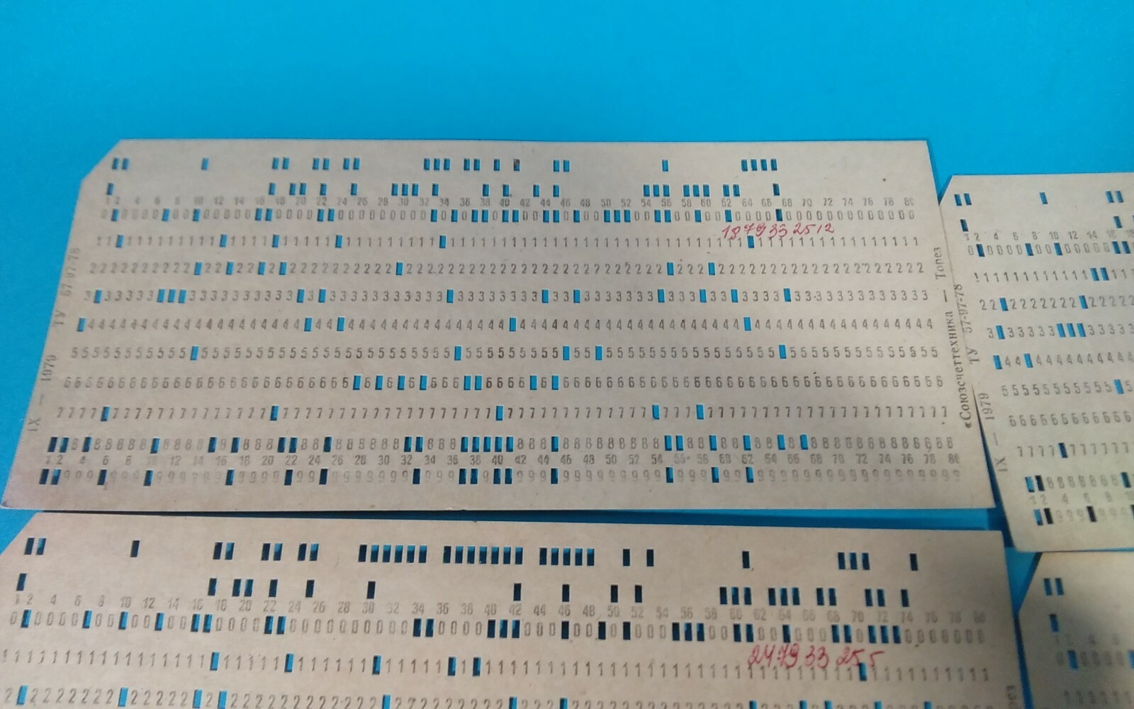 USSR Soviet Computer Mainframe Punch Card Perforated 1970s 15 pcs 11 | eBay