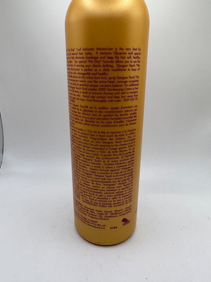 Designer Touch No Drip Curl Activator Moisturizer - 16 OZ NEW - JUMBO ...