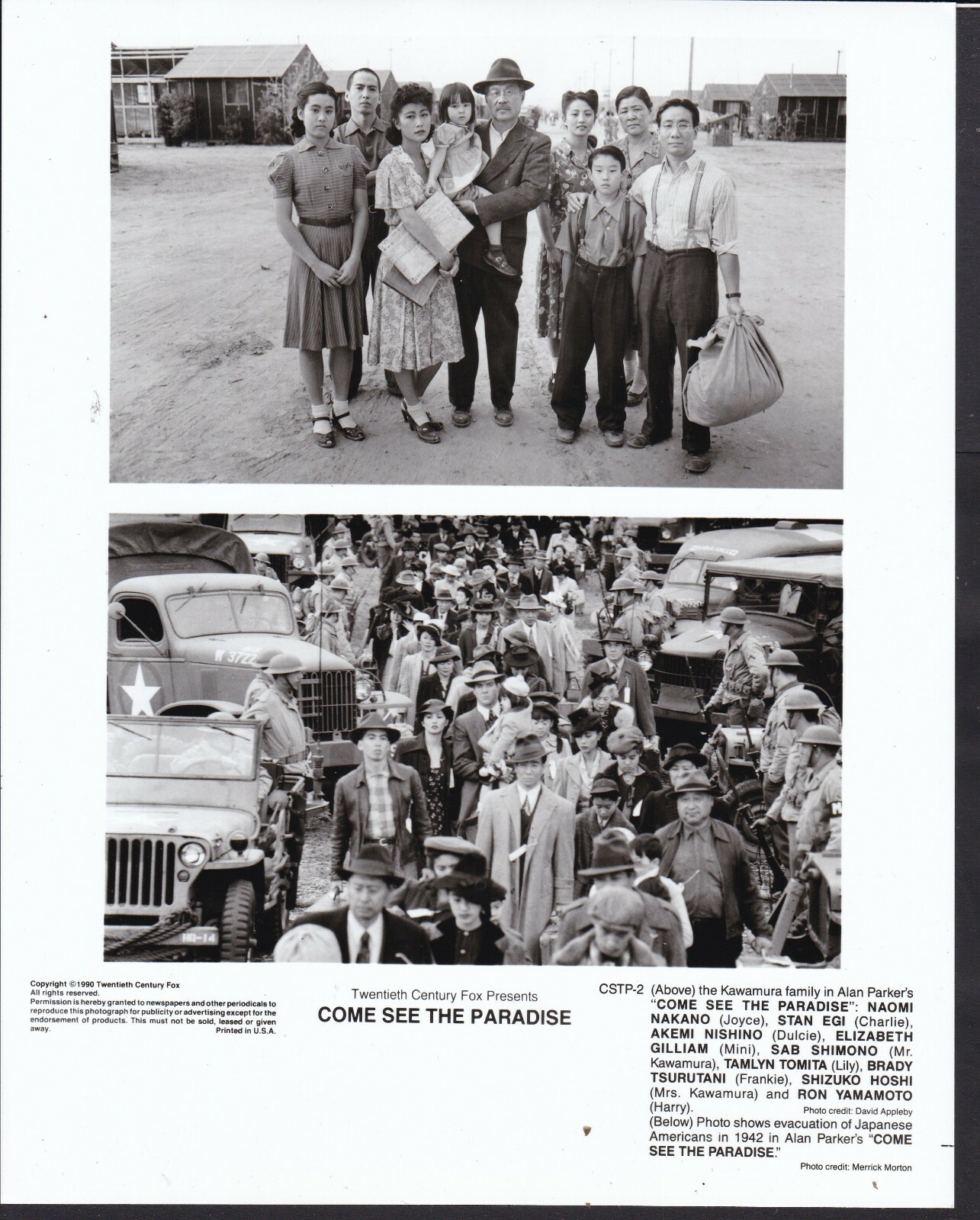 Tamlyn Tomita Stan Egi Come See the Paradise 1990 original movie photo ...