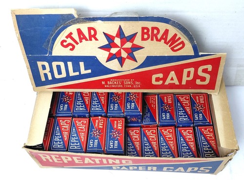 Vintage 1960's Star Brand Repeating Paper Caps 31 Rolls w/Box NOS M ...