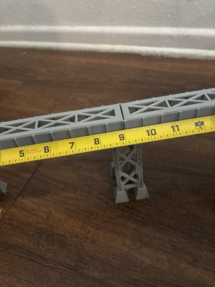 HO Scale Steel Girder Box Style Bridge 18”Long, 5.25” High To Bed | eBay