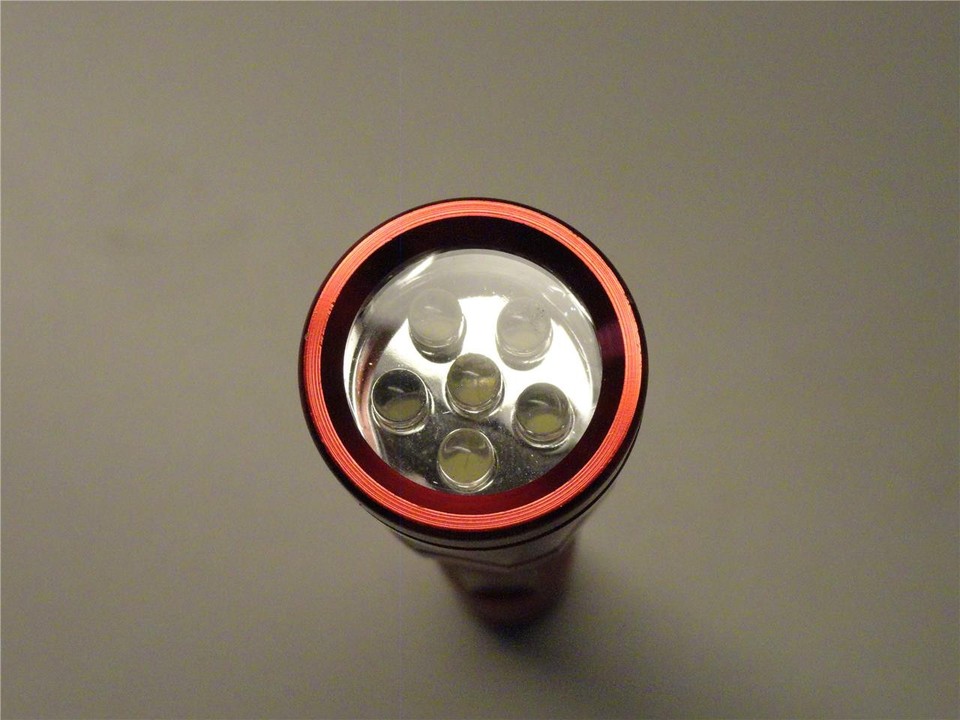 Snap On Flashlight, Aluminum, Six LED Lamps 2x AA Cell, Minor Damage ...