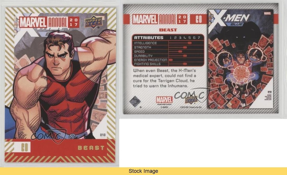 2017 Upper Deck Marvel Annual Gold Foil Beast #60 READ ob6 | eBay