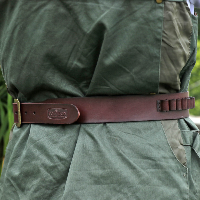 TOURBON .38/357/9mm Cartridges Waist Belt Ammo Bullets Holster Leather ...