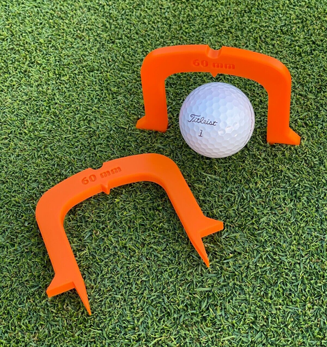 Putter Gate - 2 Pack - Putting Practice Aid - Alignment Tool - Orange ...