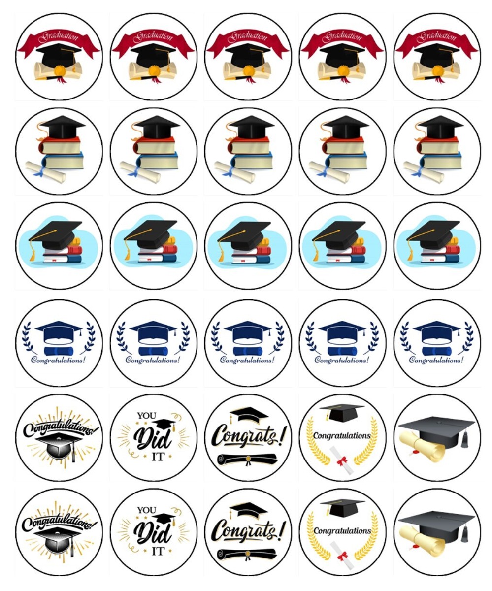 Cucake Toppers Printables Graduation Graduation Cupcake Toppers Pink
