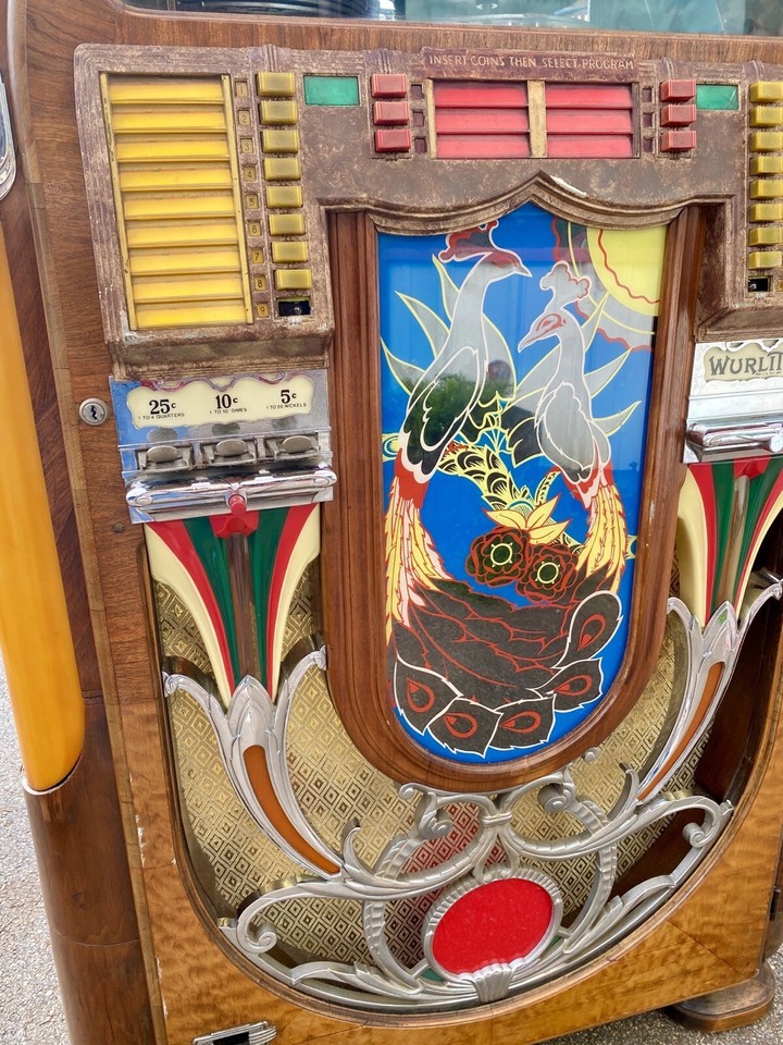 *RARE* Vintage 1940's Wurlitzer 850 Peacock Jukebox Collectible | eBay