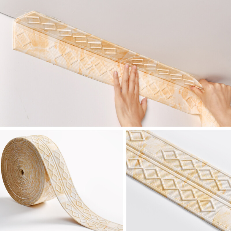 9.2M Self Adhesive Wall Skirting Line Border 3D Wallpaper Ceiling Home ...