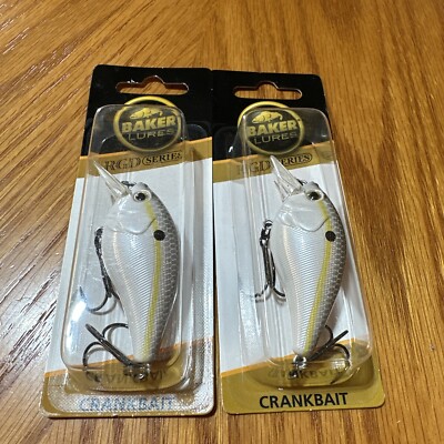 2 Baker Lures Crankbait 2-1/4” 1/2oz RGD1-P001 Silver Back | eBay