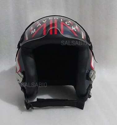 PILOT HELMET TOP GUN MAVERICK HGU-55 WITH LEATHER EDGEROLL + OXYGEN ...