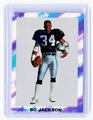 BO JACKSON - 1990 Bo Knows Football Purple Teal Border Card *READ* | eBay