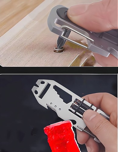 EDC Stainless Steel Key chain Pry Bar Crowbar Pocket Outdoor Multi Card ...