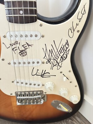 Red Hot Chili Peppers Full Band x4 Signed Autograph Fender Guitar | eBay