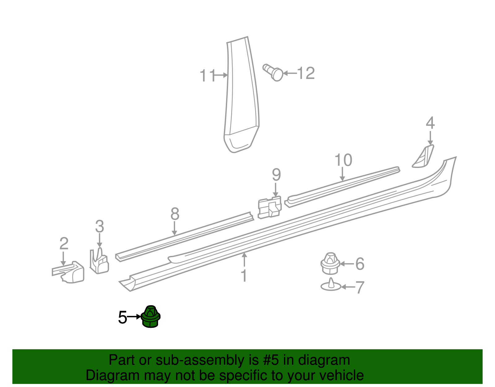 Mercedes-Benz 0009917298 Genuine OEM Rocker Molding Clip for sale ...