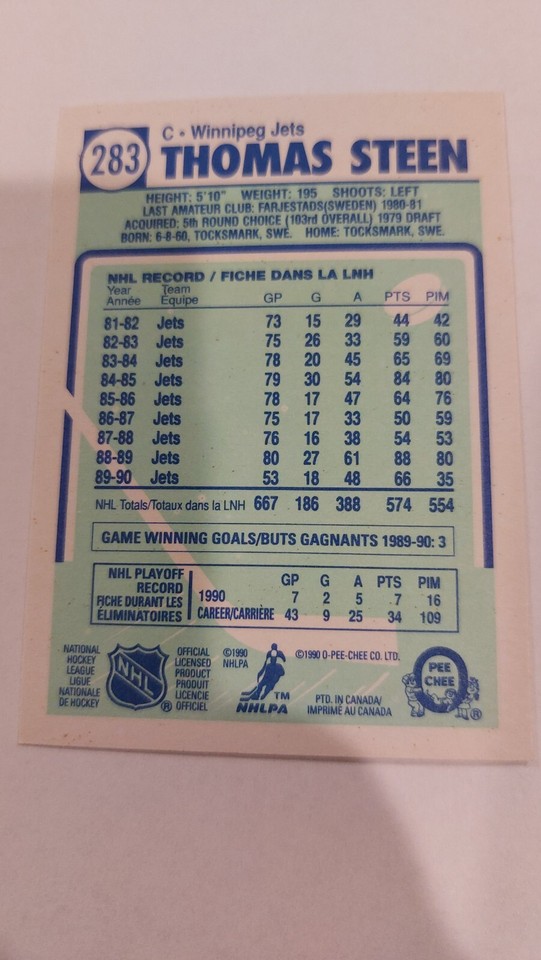 Thomas Steen card | eBay