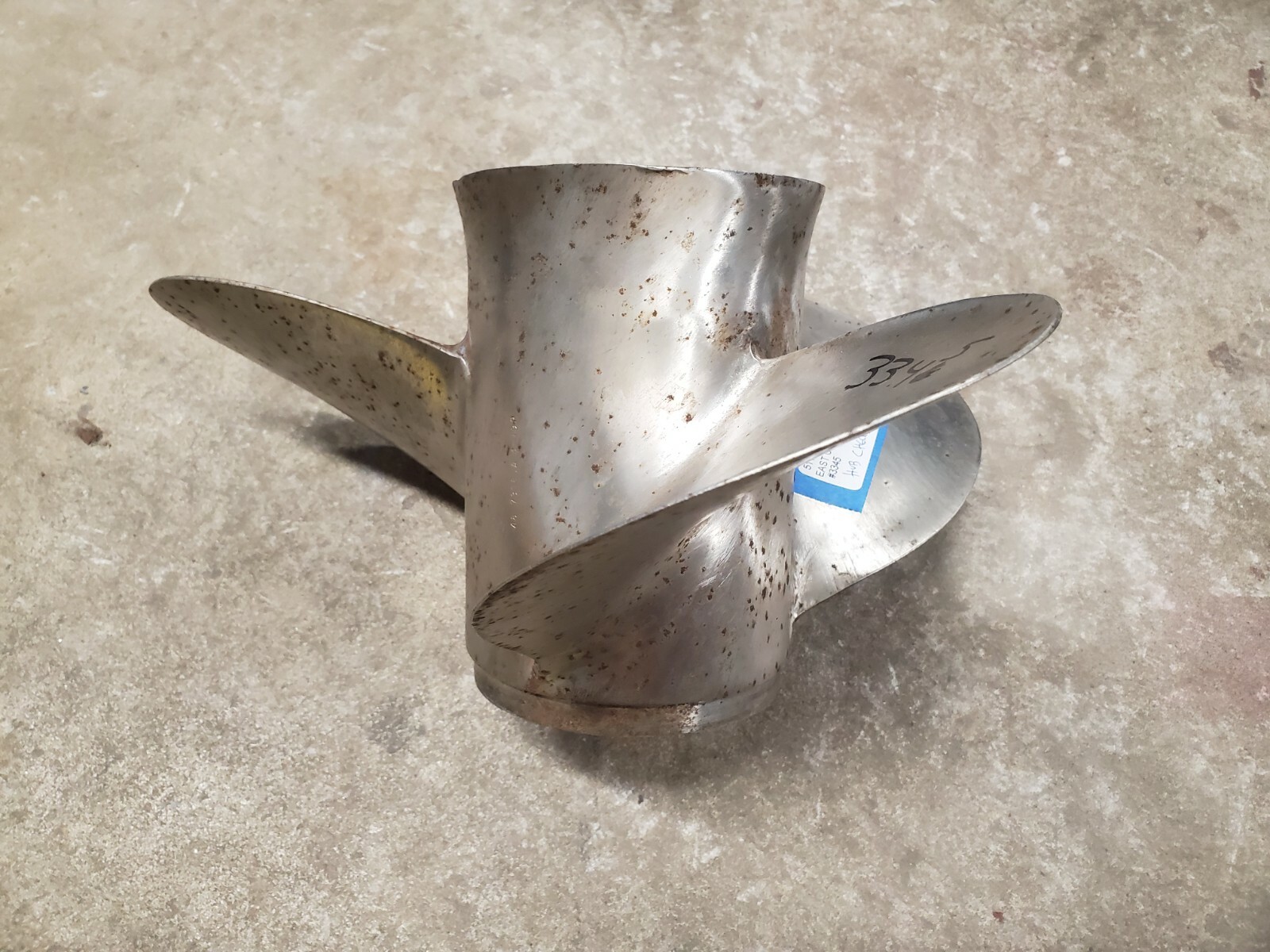 14" X 19P MERCURY STAINLESS PROPELLER, 48-73980-19, MERCURY YAMAHA ...