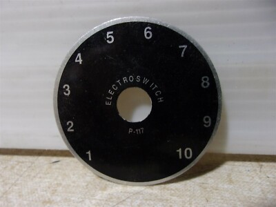 NEW ElectroSwitch P-117 metal Dial Plate *FREE SHIPPING* | eBay