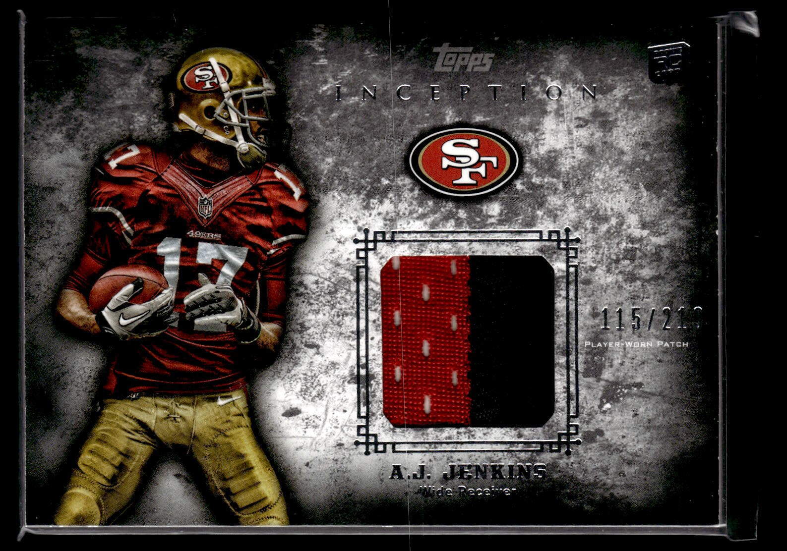2012 Topps Inception #RP-AJJ A.J. Jenkins Rookie Relics Patch NRMT or ...