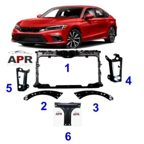 2022-2023-2024-2025 Honda Civic Radiator Core Support With Bracket | 6 ...