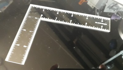 Hobbyist Architect Transparent Acrylic L Square Ruler 5.5in x 4in LIL ...
