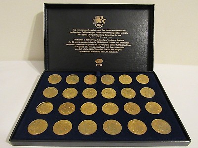 Games of the 23rd Olympiad Los Angeles 1984 Olympic Coin/ Token Set (24 ...
