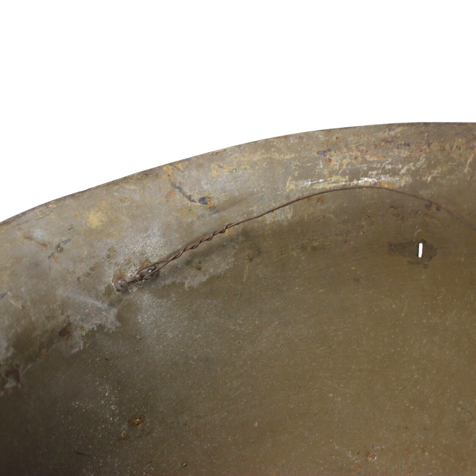 ORIGINAL JAPANESE WWII HELMET BATTLE DAMAGE VETERAN BRING BACK SHRAPNEL ...