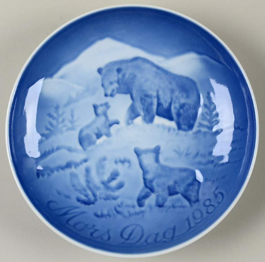 Bing & Grondahl Mother's Day Plate Bear And Cubs - No Box 61176 | eBay
