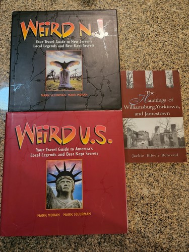 Weird US NJ book LOT Sceurman Moran HAUNTINGS VA Behrend WILLIAMSBURG ...
