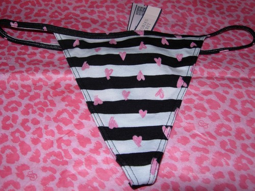 Victoria's Secret Sexy V-String G-String Skimpy Strappy White Doodle ...