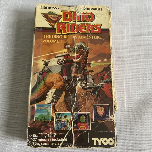 Dino Riders VHS Cassette Tape Adventure Volume 1 Tyco 1987 Kids Fantasy ...