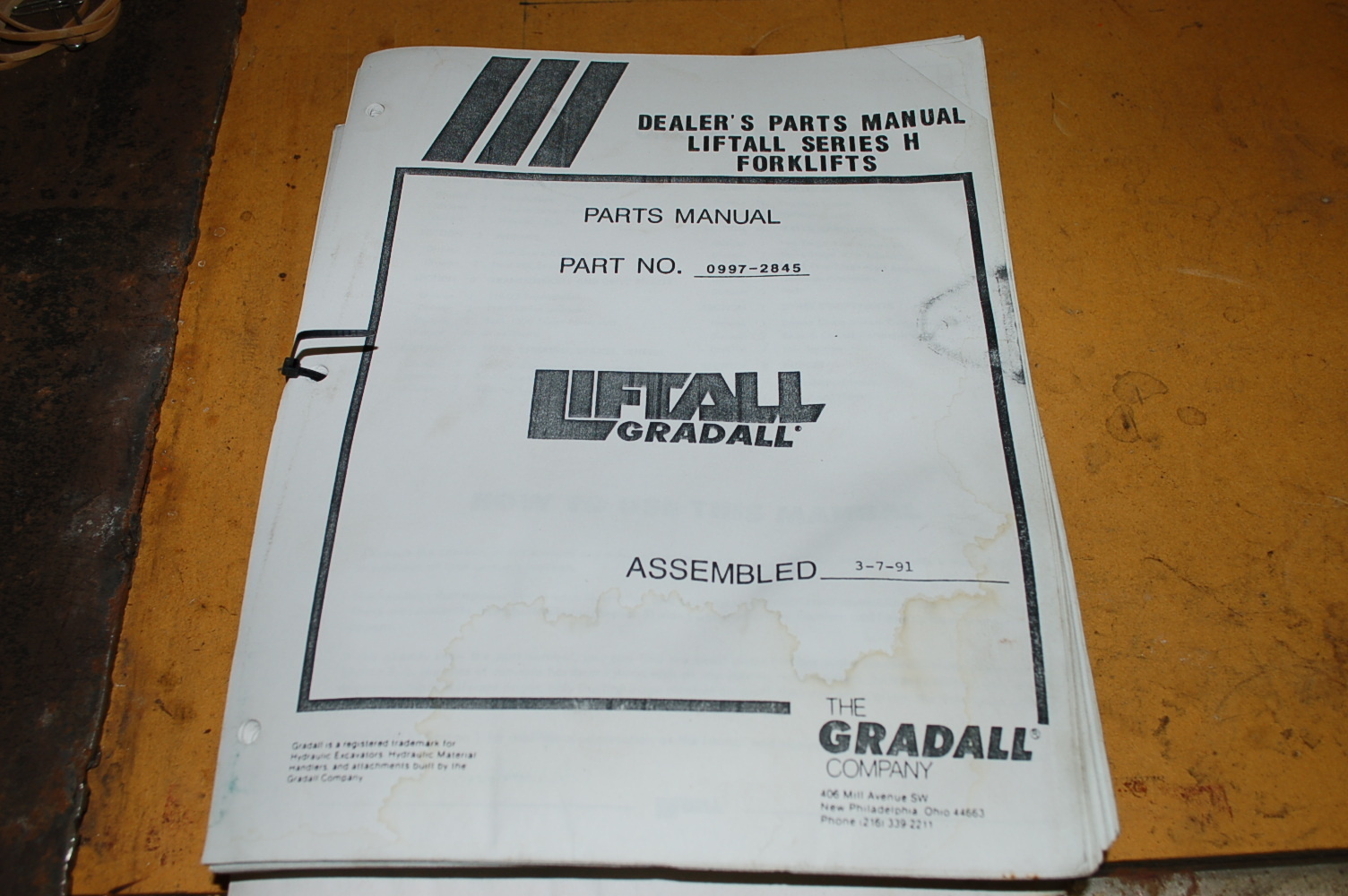 GRADALL SERIES H TELESCOPIC FORKLIFT Material Handler Parts Manual book ...