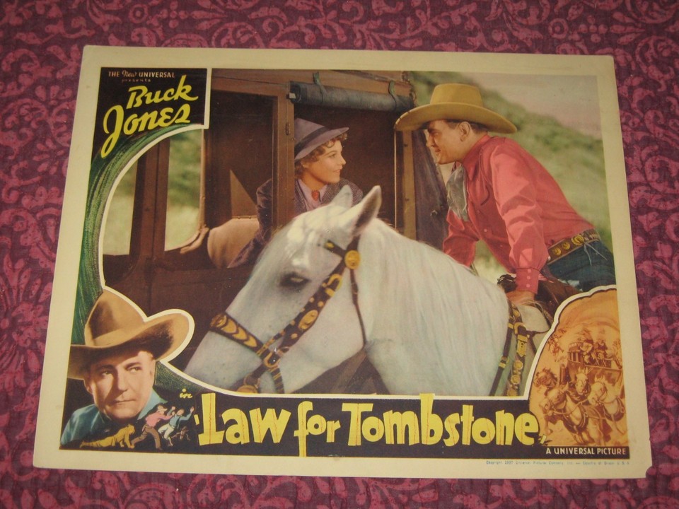1937 Universal LAW FOR TOMBSTONE Cowboy Western LOBBY CARD SET Buck Jones | eBay