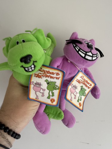 Roobarb And Custard Too 9" Beanie Soft Toy Plush Tagged Cat Dog Vintage ...
