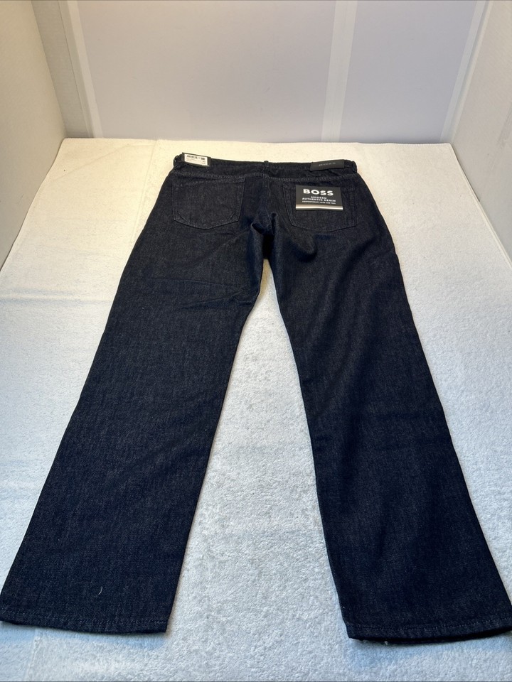 Boss Slim Fit Comfortable Stretch Denim Anderson Dark Wash New Men ...
