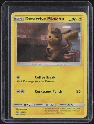 Detective Pikachu Movie Promo Holo SM190 Pokemon Card | eBay