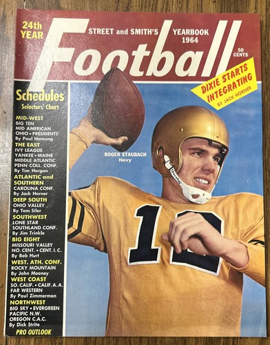 Roger Staubach NAVY 1964 magazine Street and Smith's Yearbook College ...