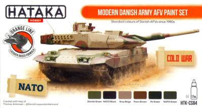 Hataka Hobby Paints MODERN DANISH ARMY AFV COLORS Orange Line Lacquer ...