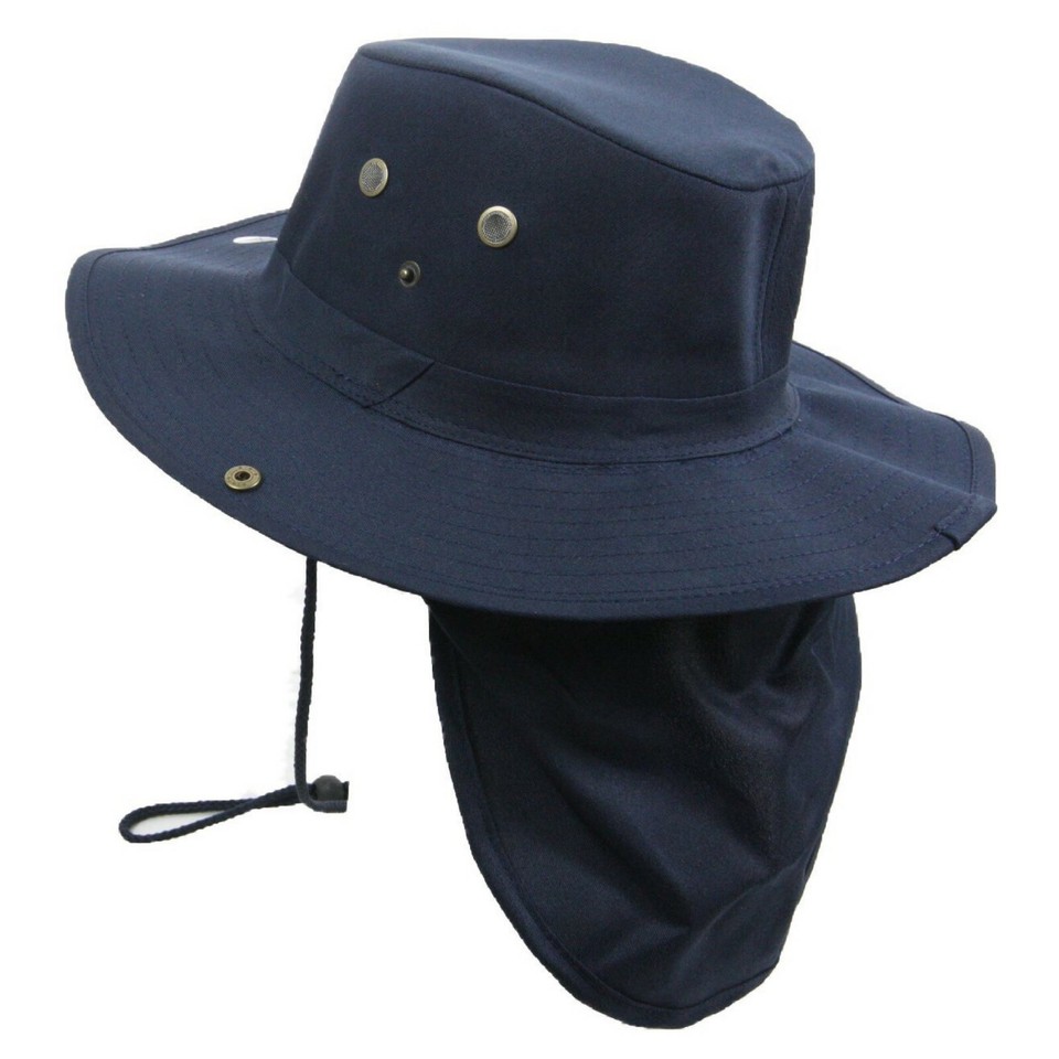 Boonie Cap Fishing Hiking Summer Snap Brim Neck Cover Bucket Flap ...