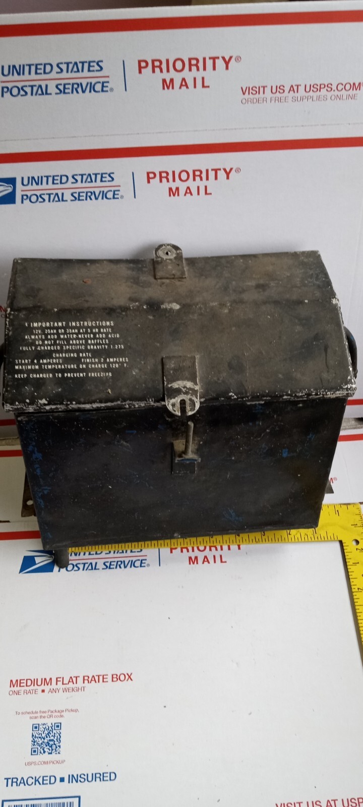Aircraft Battery Box, with Lid fits 35 AH 12 volt RV4-6-8 Cessna Piper ...