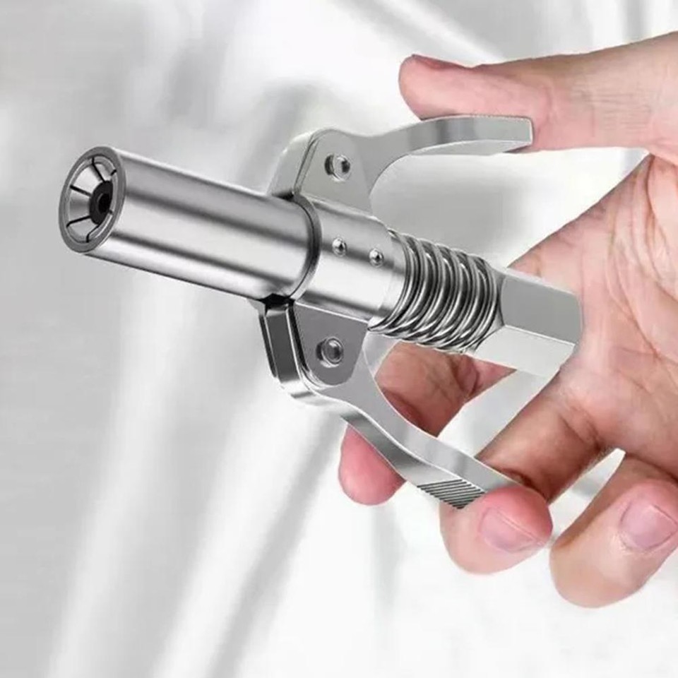 Grease Gun Coupler Locks on Like Air Chuck Fit SAE Zerk & Metric Lube ...