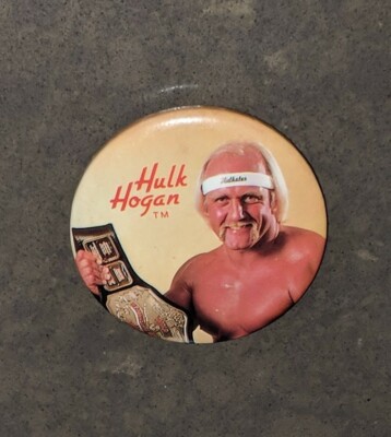 Hulk Hogan pin button badge titan wwwf wwf wwe ecw nwa awa | eBay