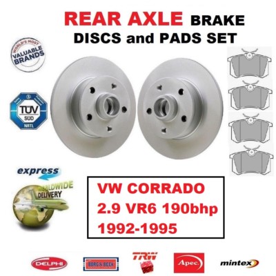FOR VW CORRADO 2.9 VR6 190bhp 1992-1995 REAR AXLE BRAKE DISCS (226mm ...