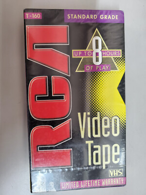 RCA T-160 Blank VHS Standard Grade Video Tape Recordable SLP 8 hrs NEW ...