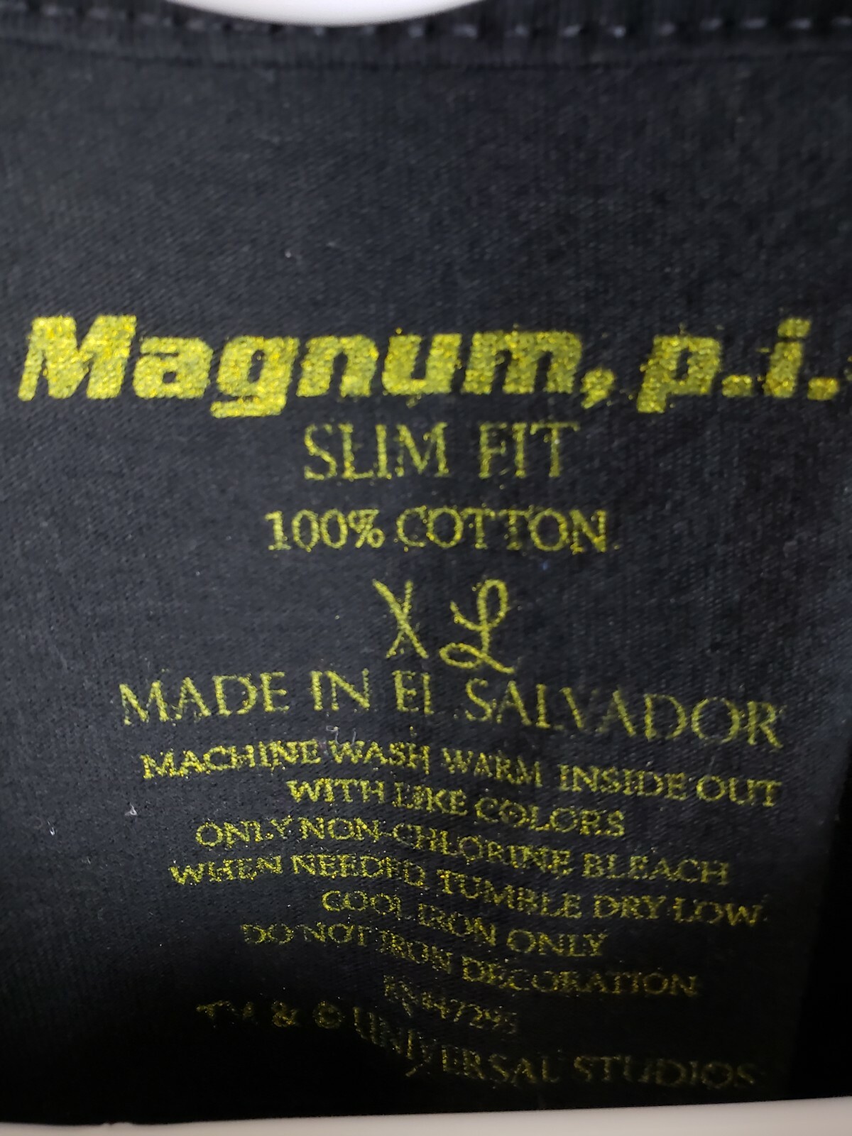 Official Magnum P.I. Private Investigator Fear the Mustache black t ...