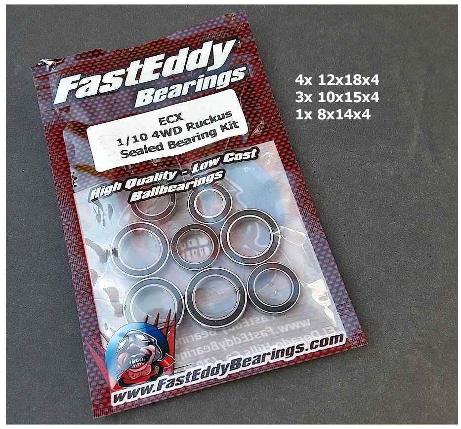 Fast Eddy ECX 1/10 4WD Ruckus Sealed Bearing Set INCOMPLETE new Spares ...