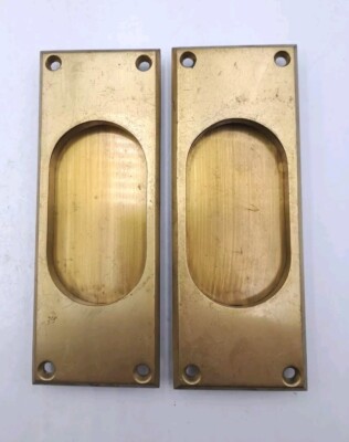 Antique / Victorian Pocket Door Plates Pulls Brass Door Hardware ...